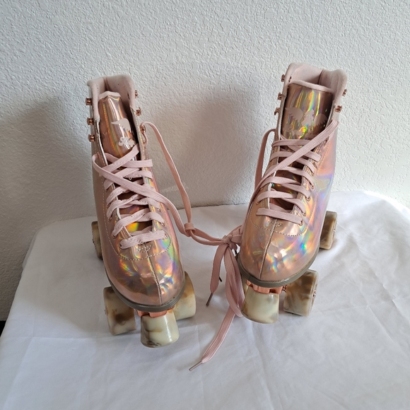 Angel Skates | Shoes | Angel Skates Pink Angel Dust Holographic Quad ...